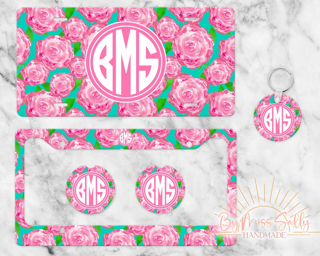 Preppy Personalized License Plate, Custom Car Tag for Women, Name Car ...