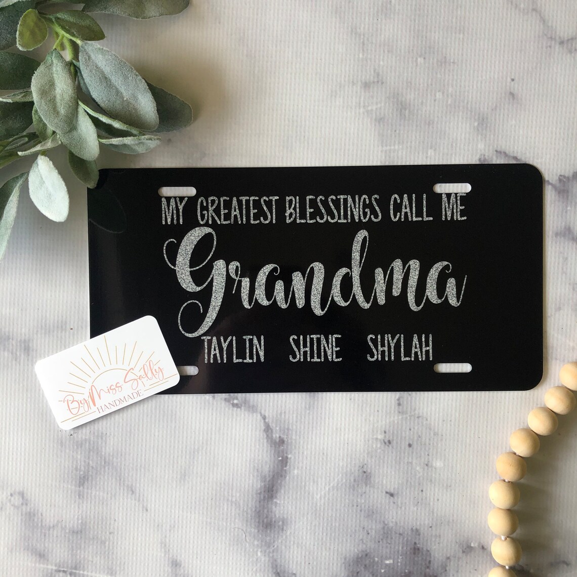 Grandma Personalized License Plate, Name Car Tag, Vehicle Tag, Custom ...