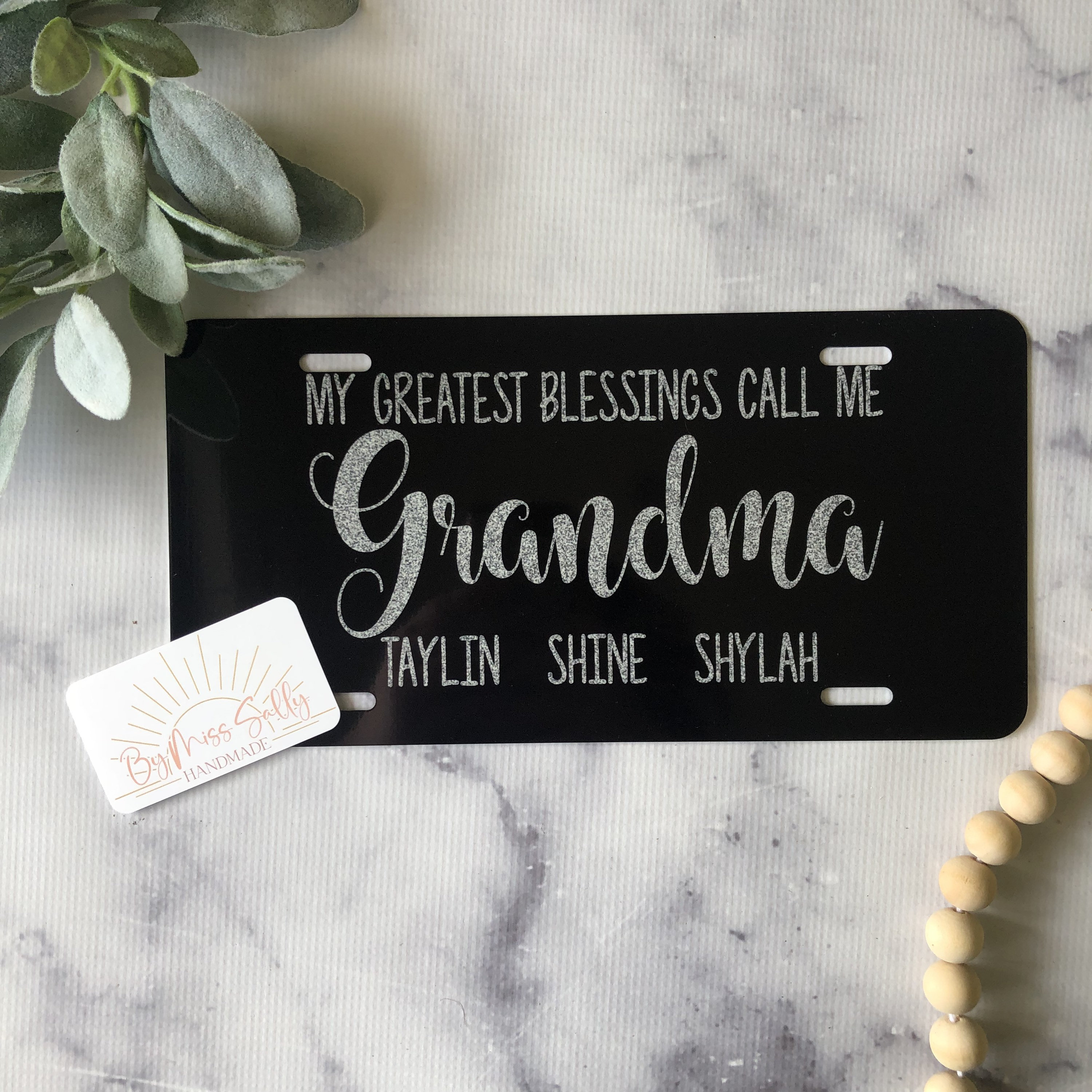 Grandma Personalized License Plate, Name Car Tag, Vehicle Tag, Custom ...