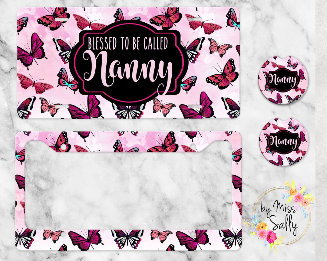 Grandma Personalized License Plate, Custom Car Tag for Women, Front ...