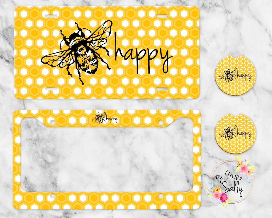 Bee License Plate, Custom Car Tag, Custom License Plate, Personalized ...