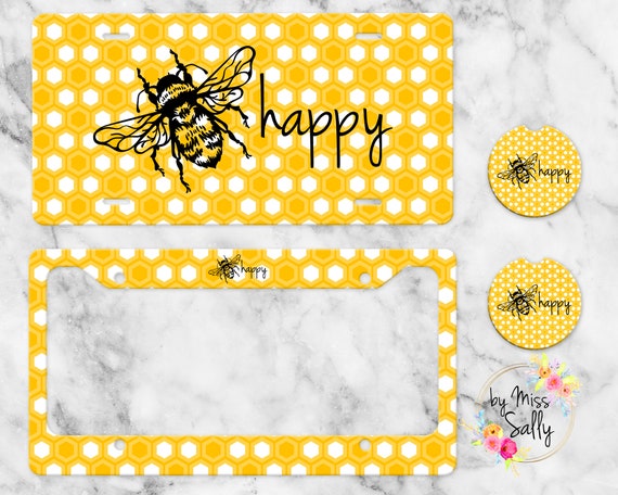 Bee License Plate Custom Car Tag Custom License Plate | Etsy