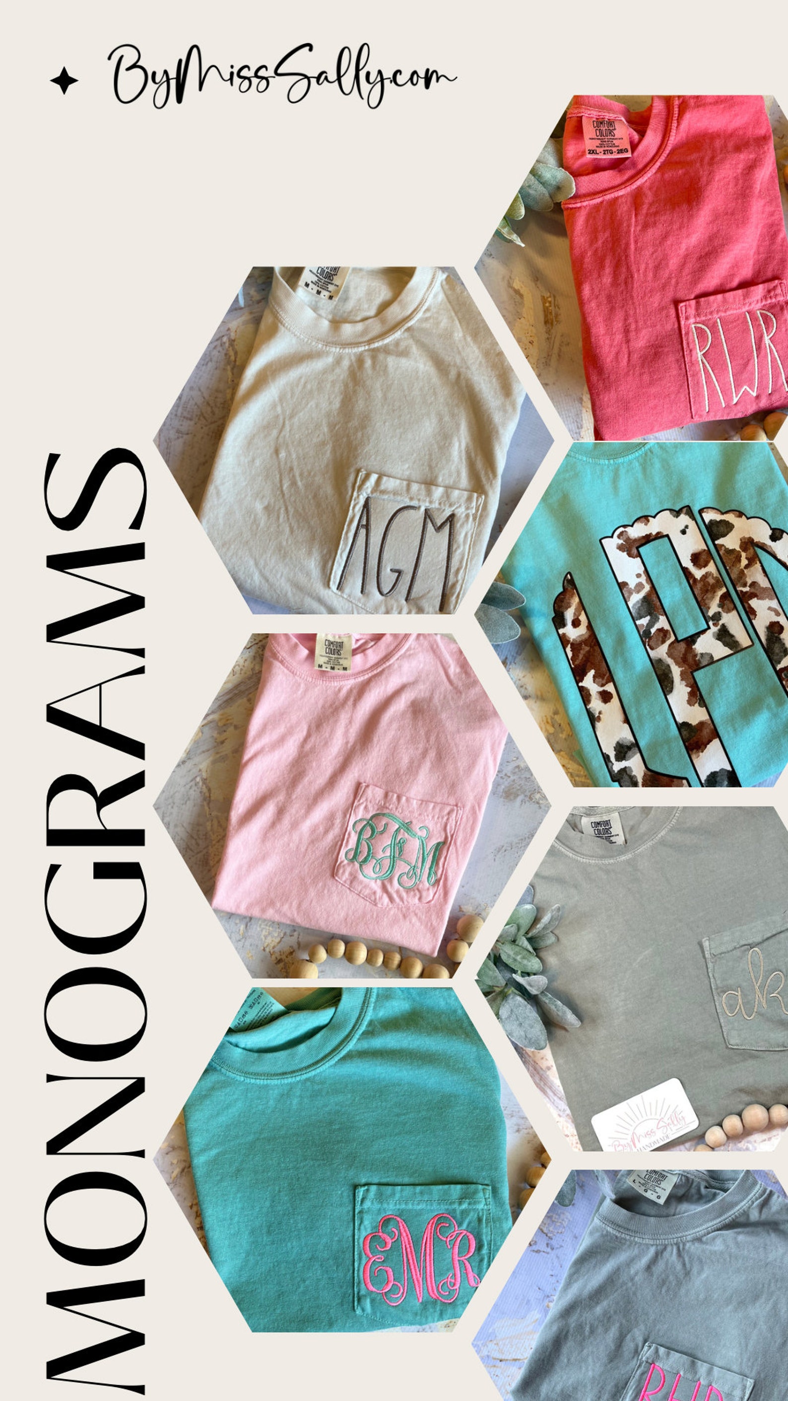 Embroidered Monogram Tee, Monogram Pocket Tshirt, Comfort Colors Pocket ...