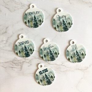 Custom Dog Tag, Mountain Dog Tag, Pet ID Tag, Personalized Pet Tag ...