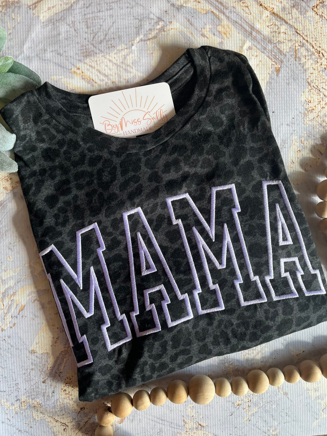 Embroidered Mama Shirt, Leopard Mama Shirt, Mother's Day Shirt, Mother ...