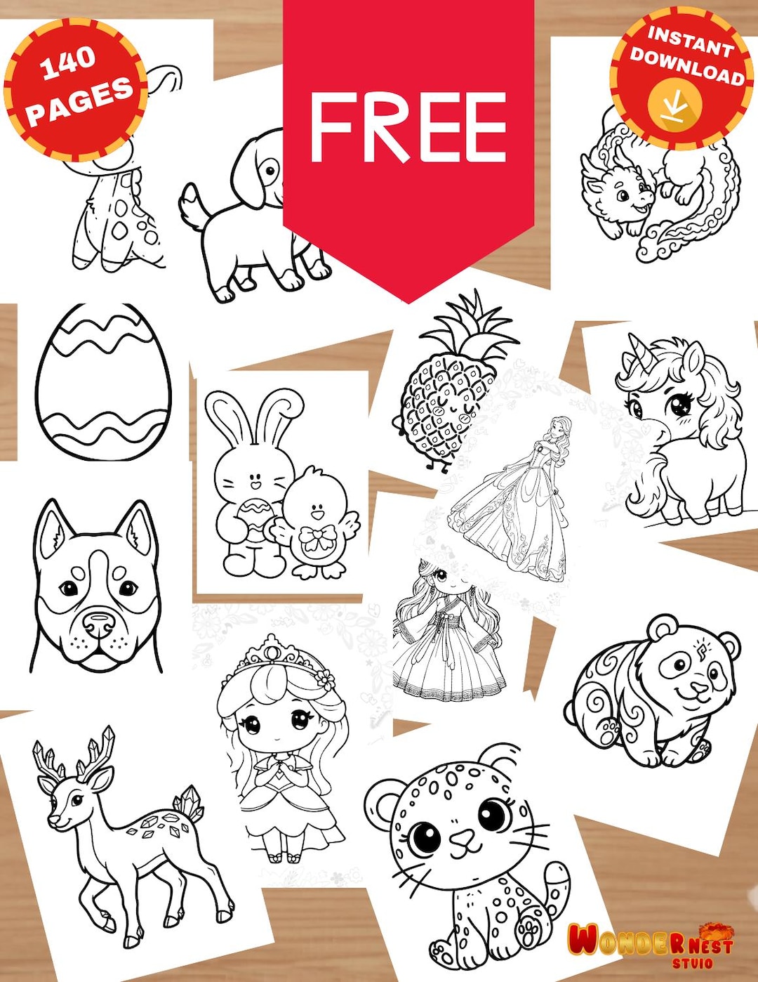140+ Coloring Pages for Kids – Preschool Activity Book (free PDF ...