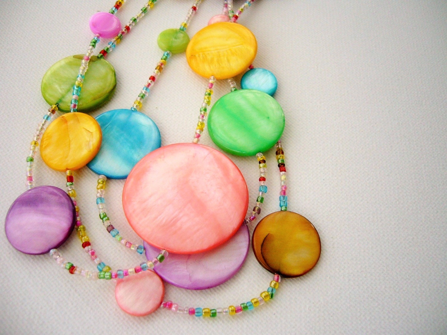 Necklace Strand Necklace Beaded Necklace Layered - Etsy