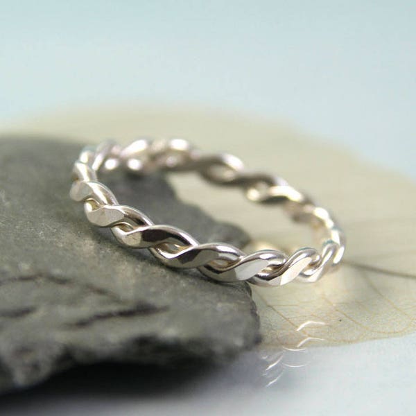 Silver Twisted Ring - Etsy