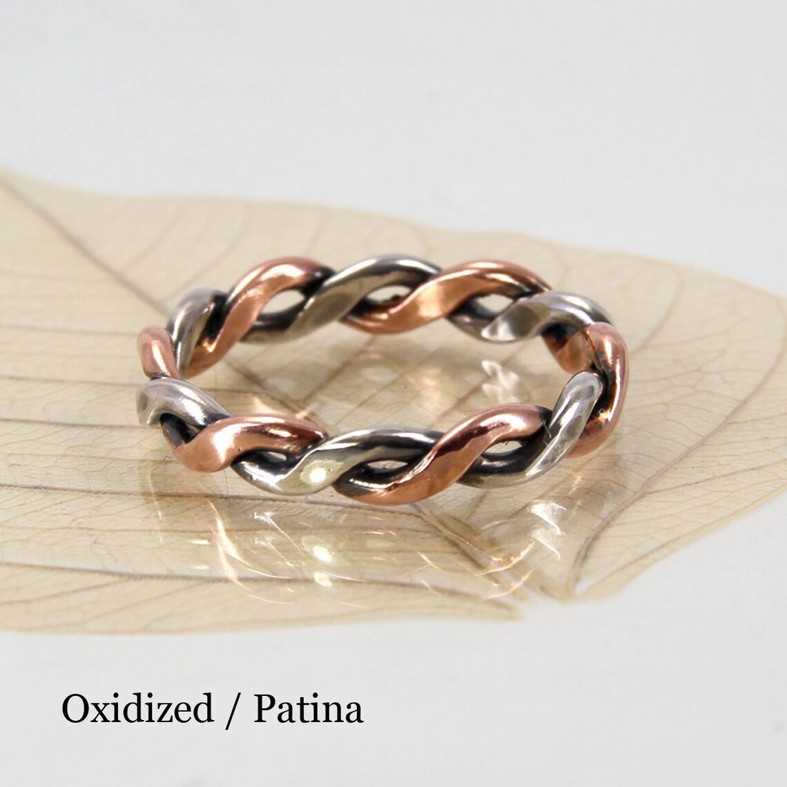 Chunky Silver Copper Twist Ring 2 Mm Wire 4 Mm Wide - Etsy