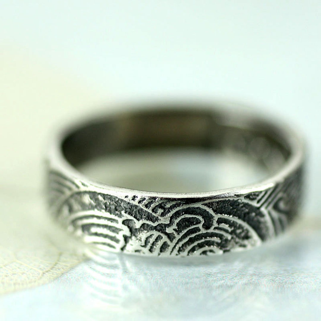 Silver Wave Ring Ocean Wild Waves Mermaid Ring Beach Find Surfer Sea ...