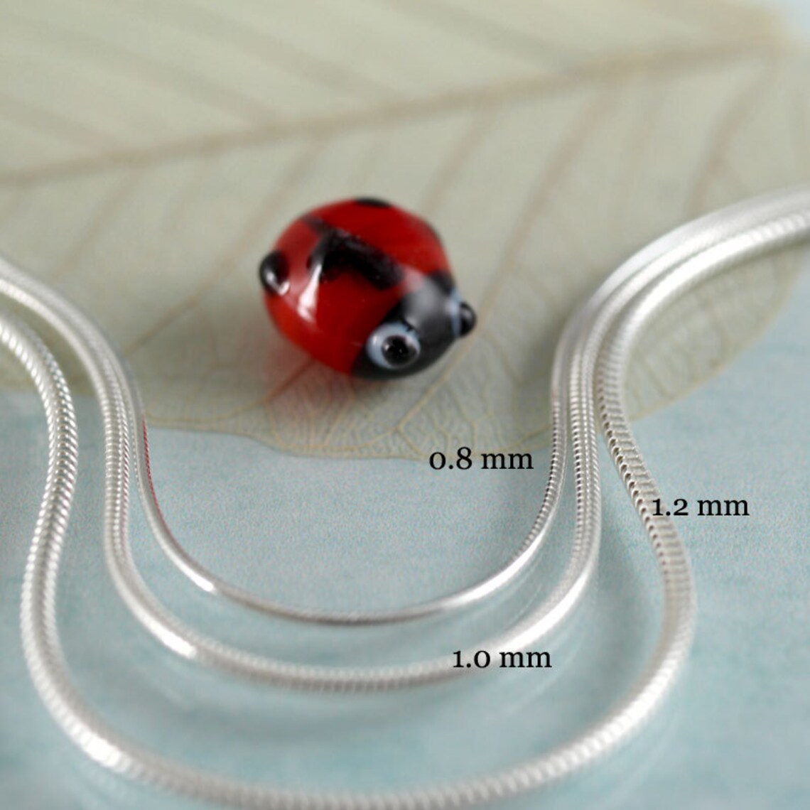 Silver Snake Chain Choose Thickness and Length 16 or - Etsy