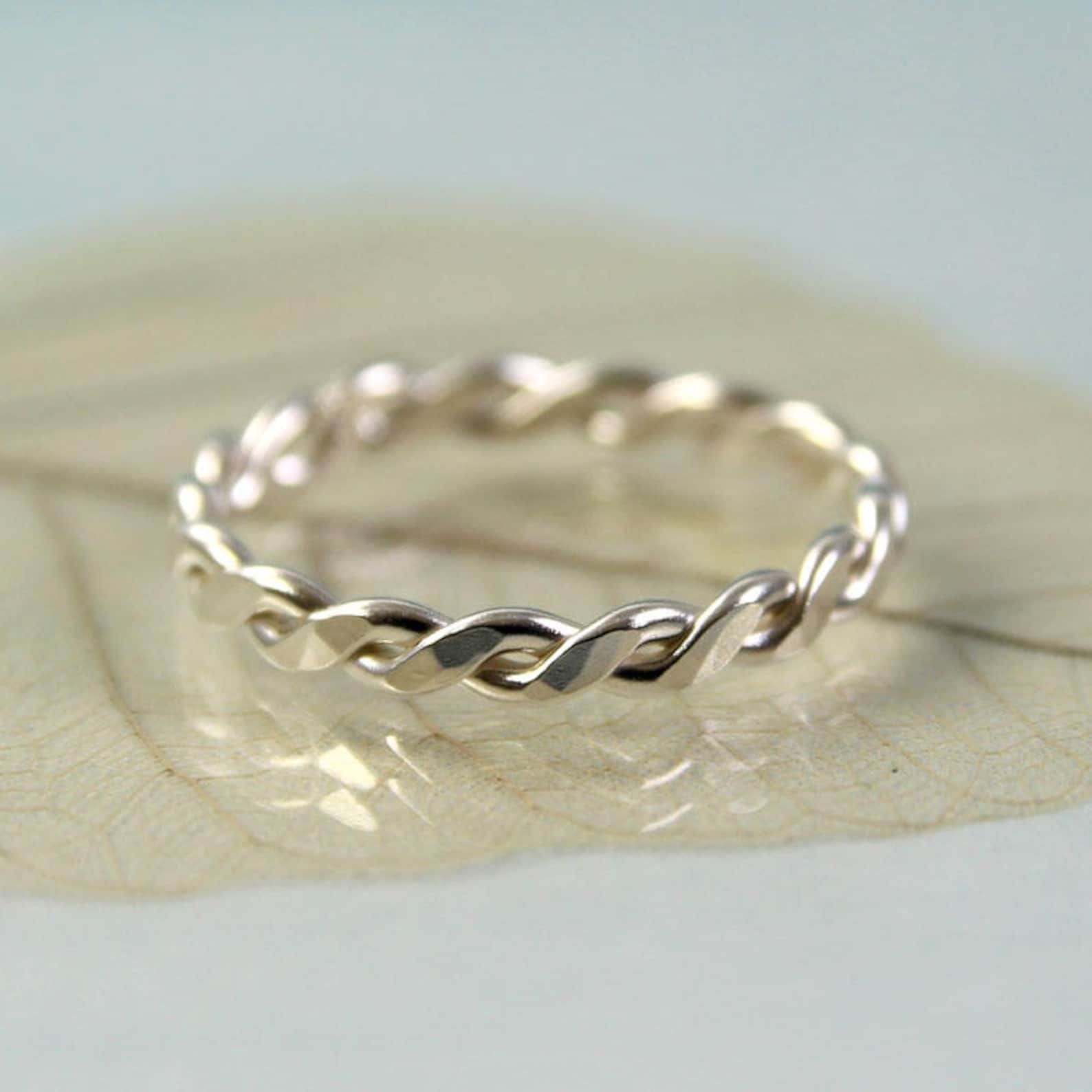 Silver Twist Ring Sterling 1.2mm Wire Stacking Twisted Rope - Etsy