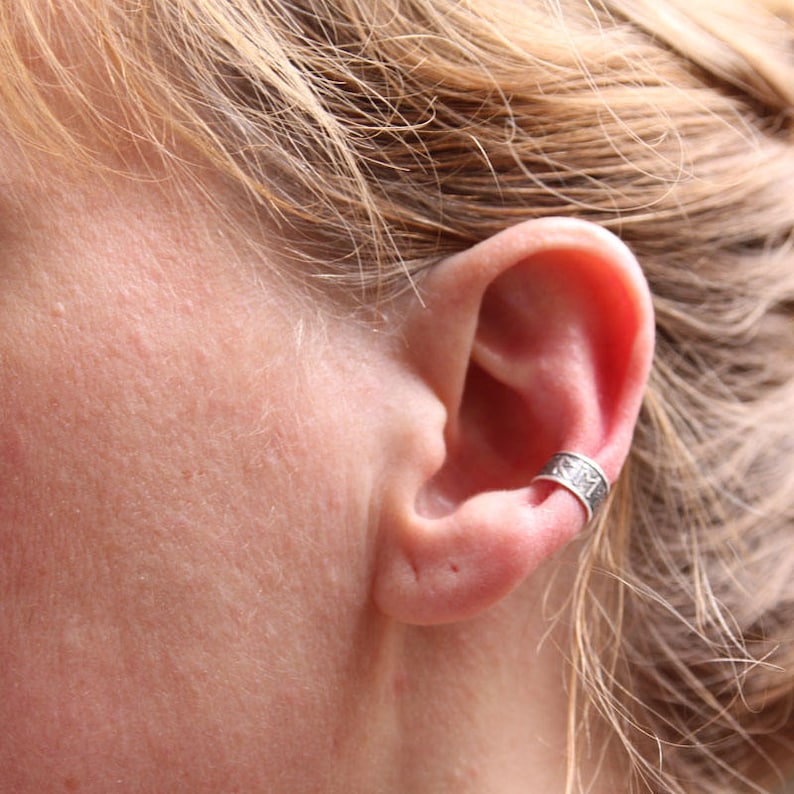 Silver Ear Cuff With Custom Viking Runes Choose 5 Runes for - Etsy