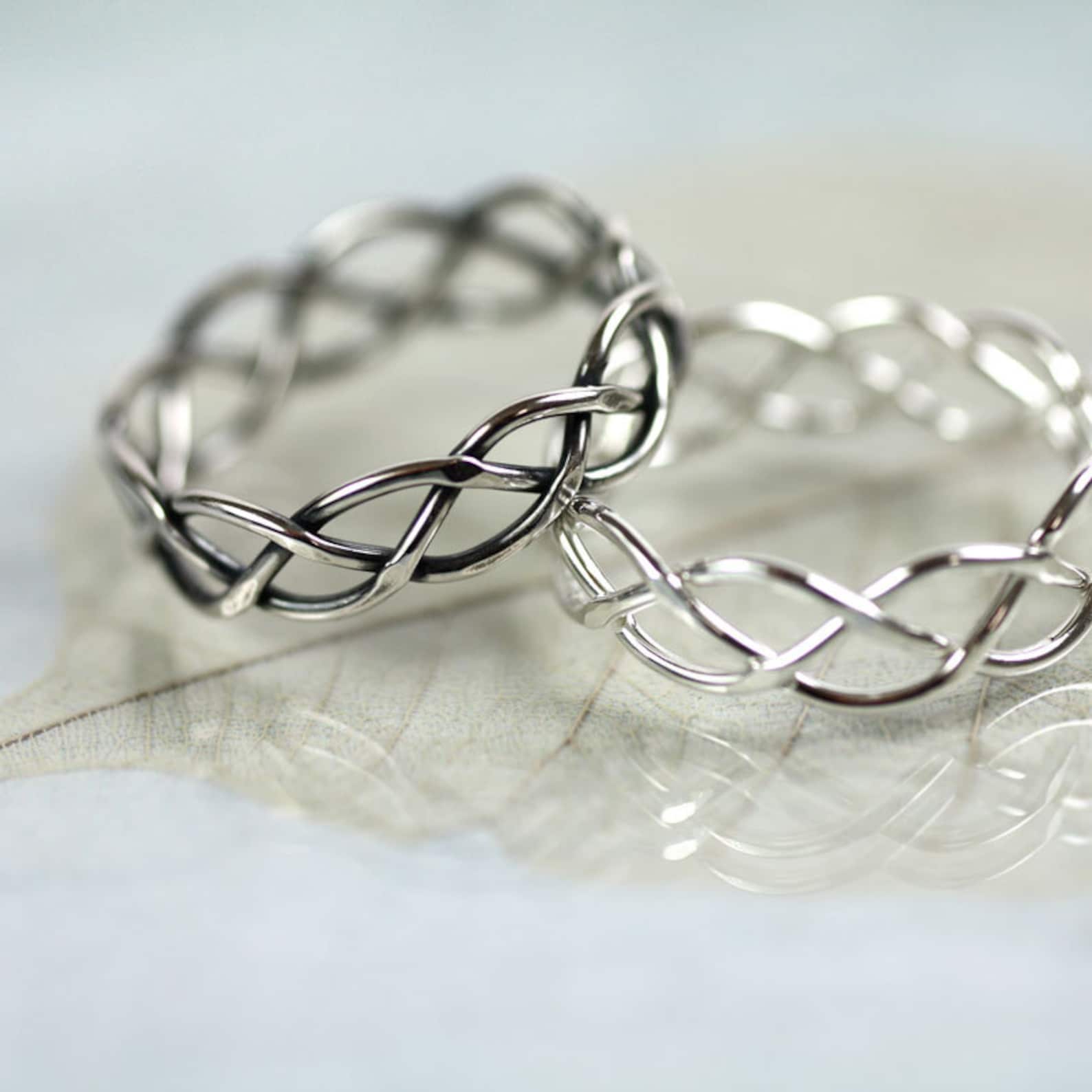 Silver Celtic Ring Braid Ring 5mm 3 Strand Unisex - Etsy
