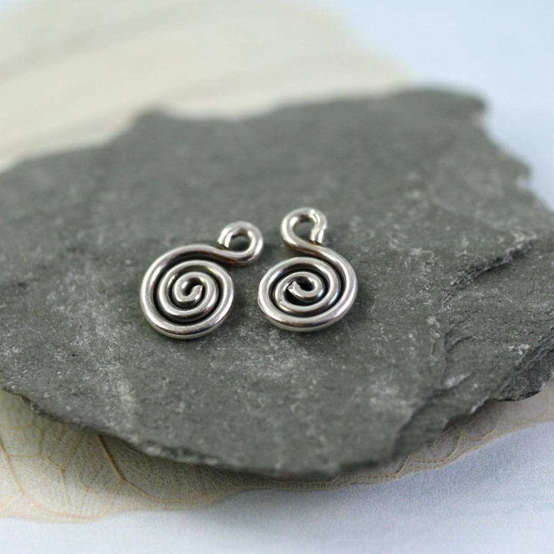 Silver Spiral Dangles Tiny Additions to Silver Sleeper Earrings ...