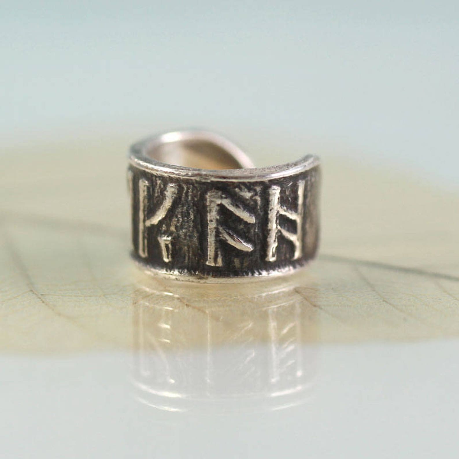 Sterling Silver Dwarf Runes Ear Cuff, Come Back to Me - Etsy
