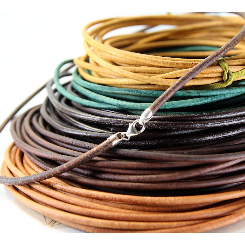 Leather Cord Necklace - Etsy