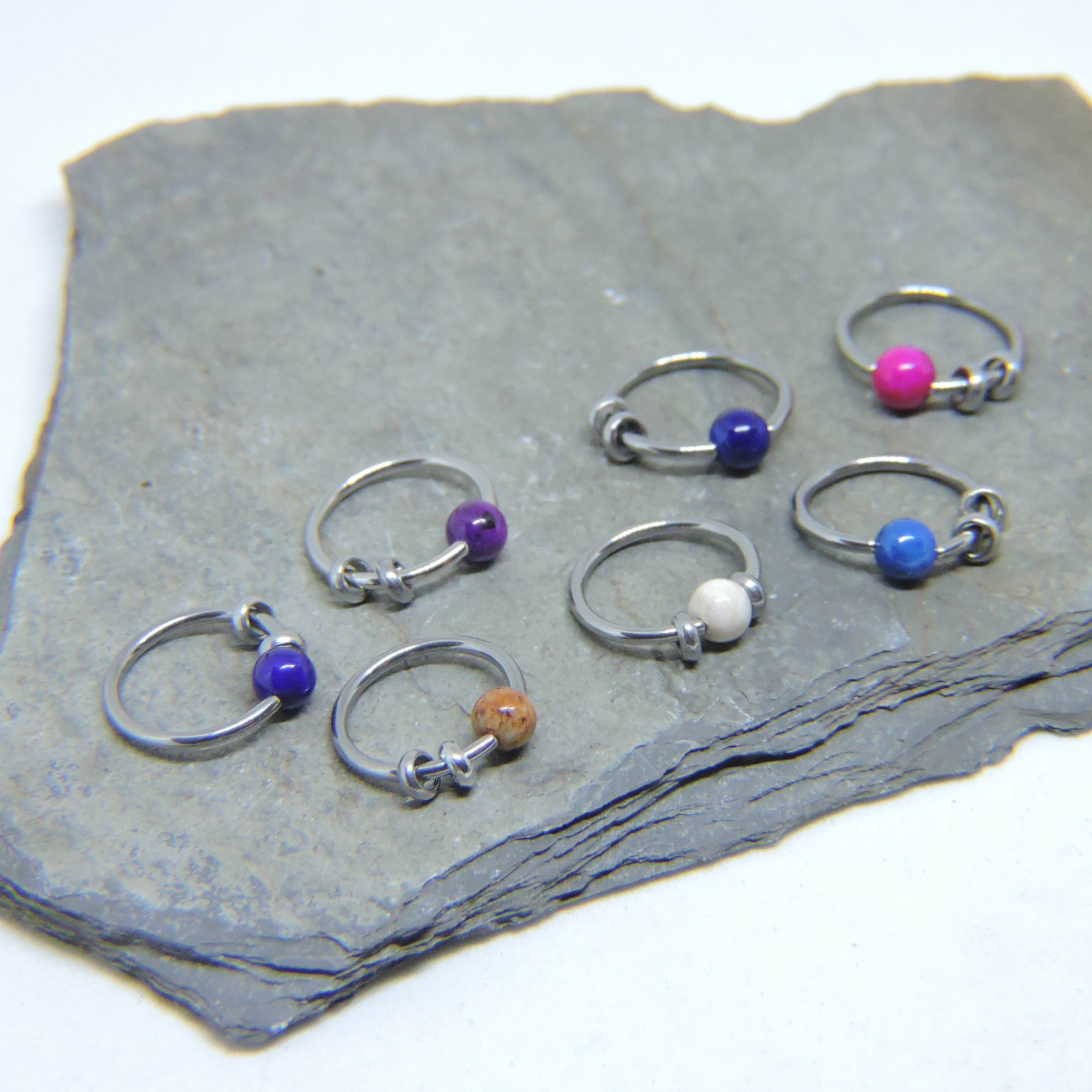 Captive Bead Ring 18G or 16G Choose Diameter 1 or SET of | Etsy