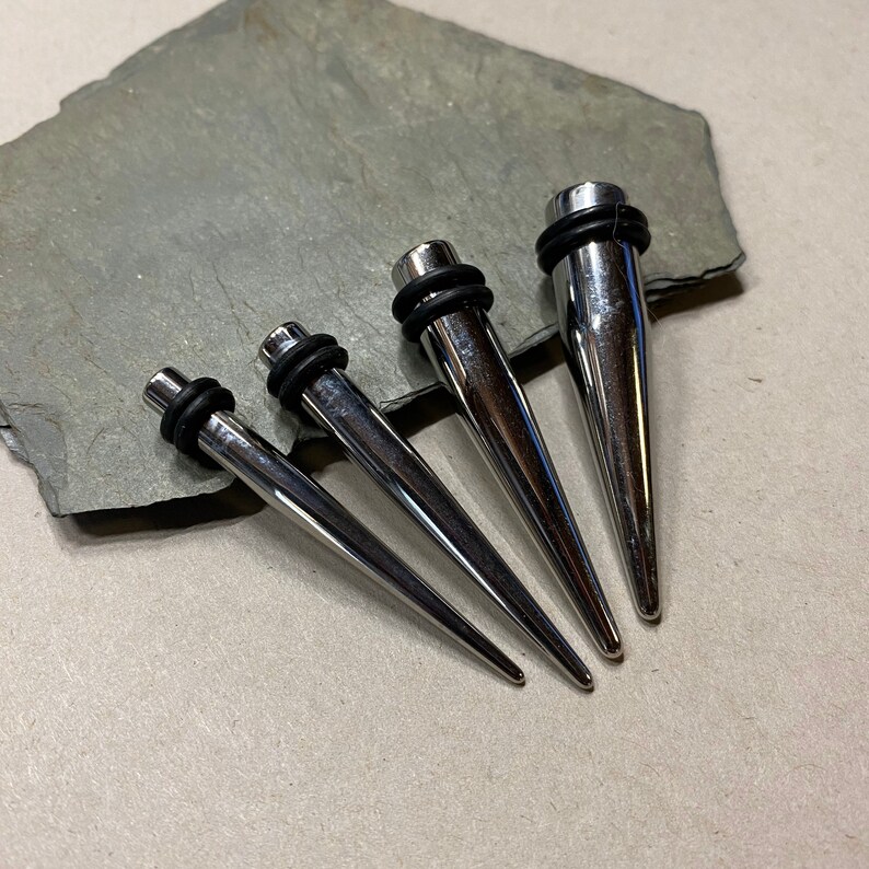 Surgical Steel Tapers 4 SETS of 2 8 PIECES Mid Gauge | Etsy