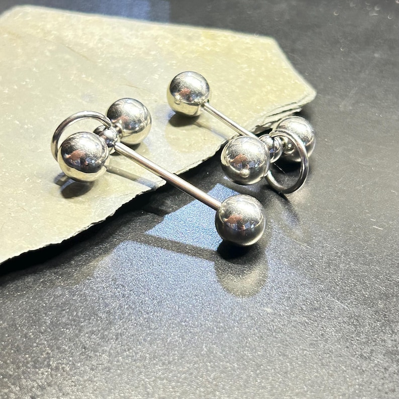 Prince Albert PA 14G 12G 10G 8G Shaft Apadravya 10mm Roller Balls W ...