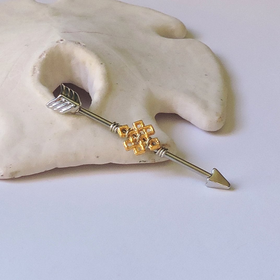 Industrial Barbell Arrow Ear Jewelry Double Pierced | Etsy