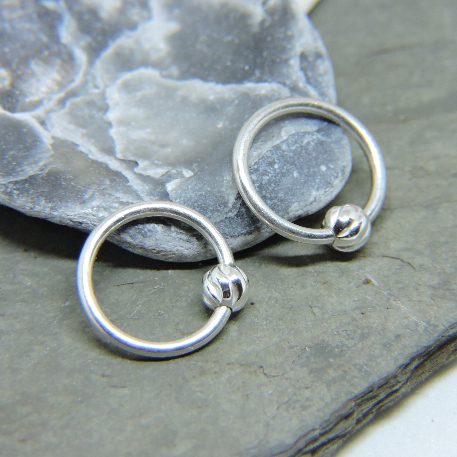 Nipple Rings Set of 2 Solid Sterling Silver Nipple Jewelry | Etsy