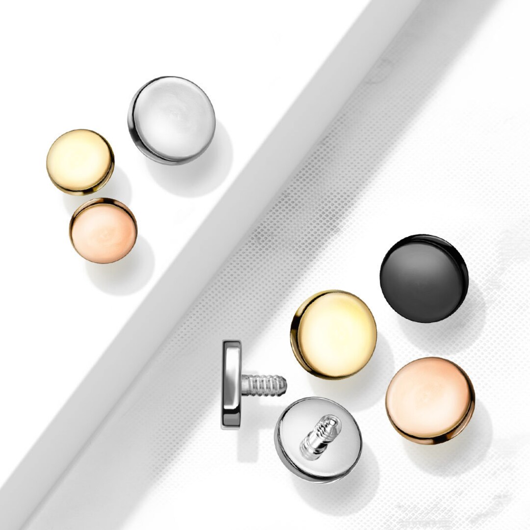 Flat Top Implant Grade Surgical Steel Replacement Ball End SET of 2 for ...