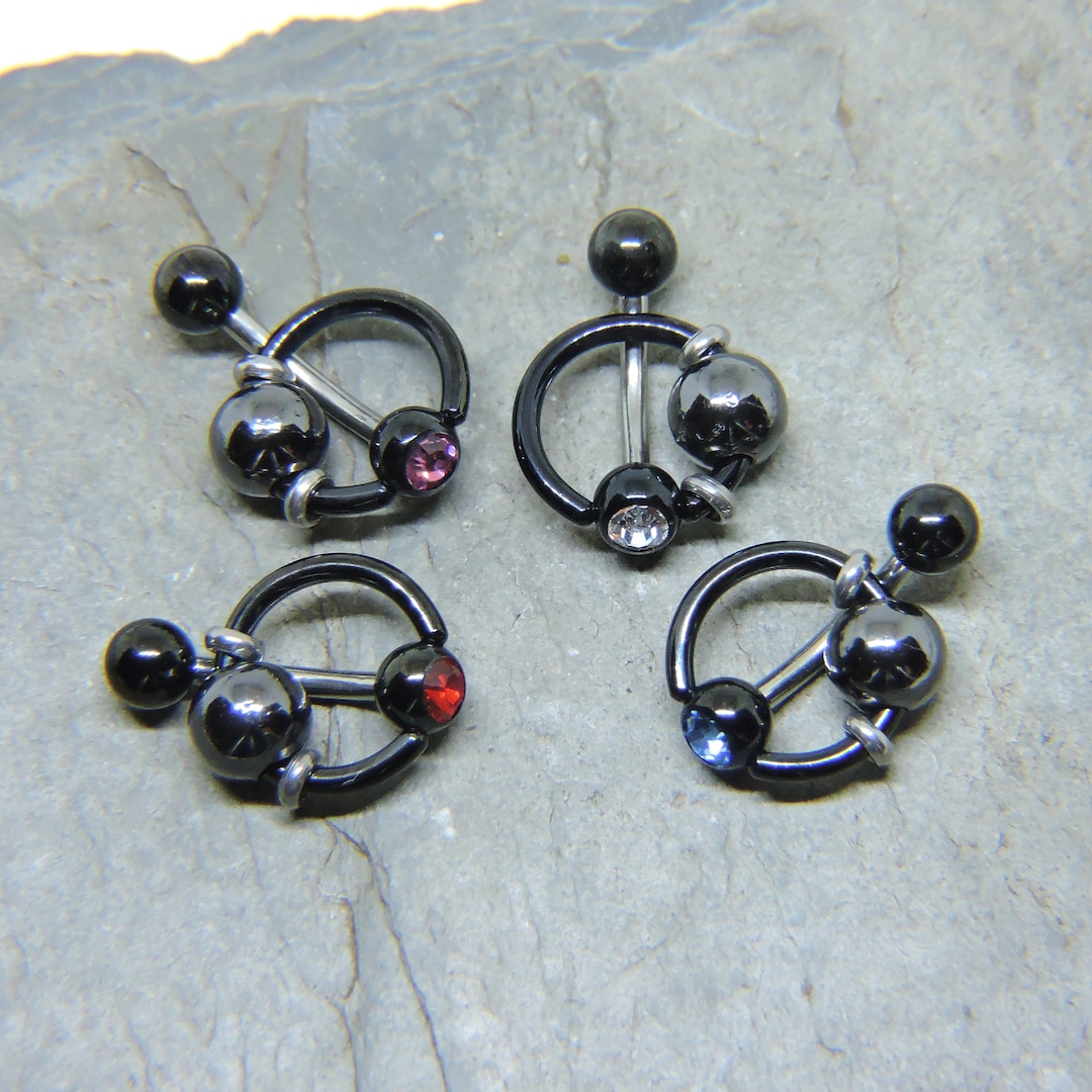 Piercing pour cagoule vertical avec haltères 14G 12G 10G VCH Barre ...