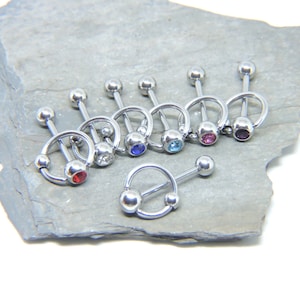 Prince Albert 14G 12G 10G 8G Slave Ring - 6 Colors - VCH Cheek Conch ...