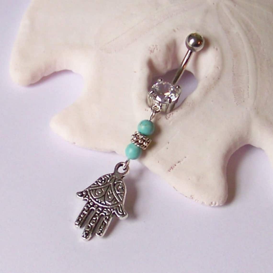 Belly Button Jewelry Belly Button Ring Belly Ring Fatima - Etsy