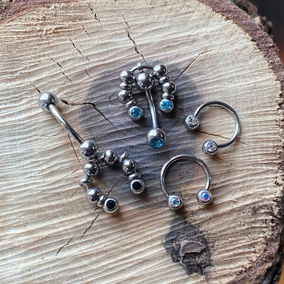 Vertical Hood Piercing Barbell 14G 12G 10G VCH Straight or | Etsy