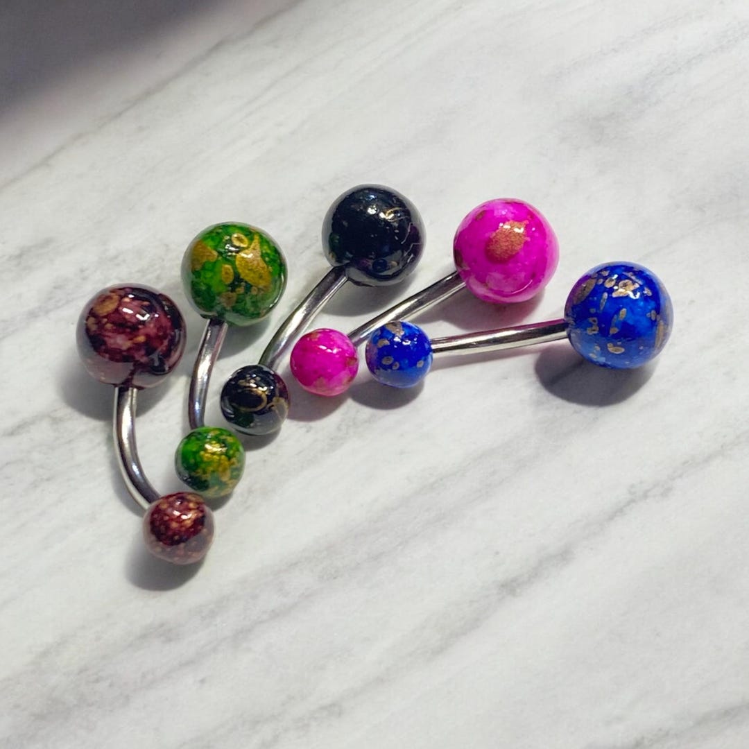 Large Ball End Vertical Hood Piercing Barbell VCH 14G 12G 10G 8G ...