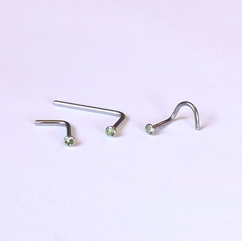 Nose Pin Simple Ball End Nose Screw Nose Pin L-shaped - Etsy