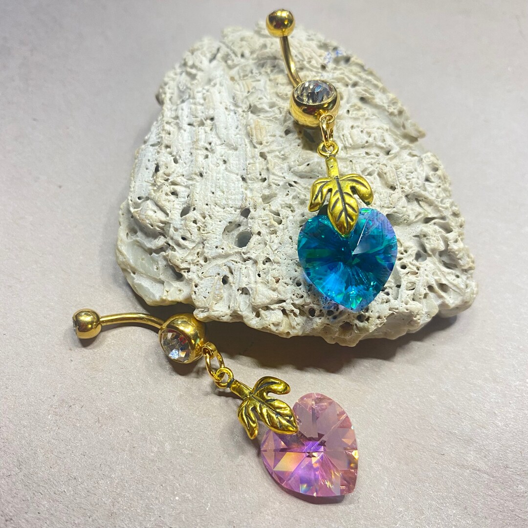 Swarovski Crystal Belly Button Ring - Gold Jewelry LIMITED EDITION - Etsy
