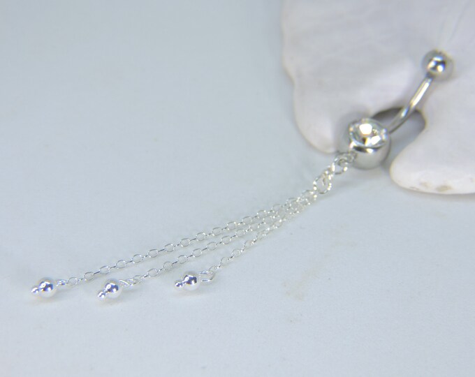Long Belly Button Ring Belly Ring Dangle Navel Piercing - Etsy