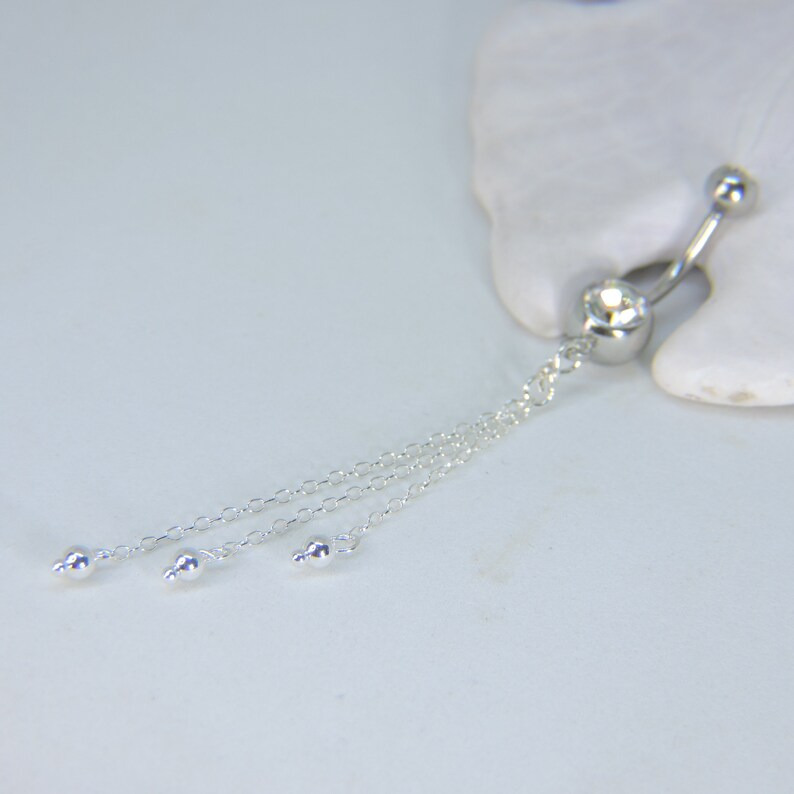 Long Belly Button Ring Belly Ring Dangle Navel Piercing - Etsy