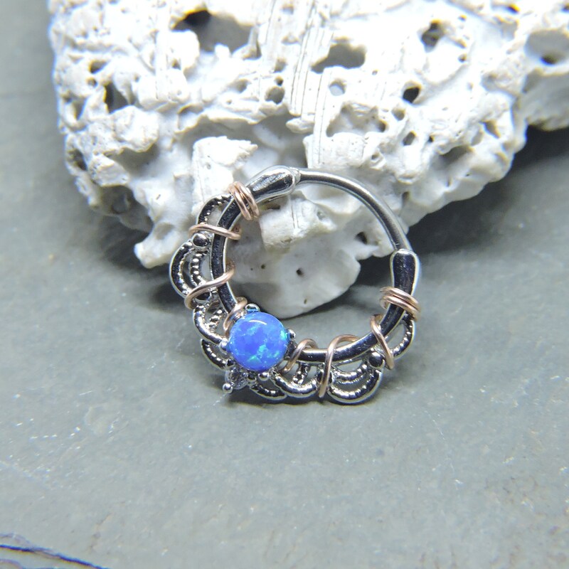 Blue Nose Ring - Etsy