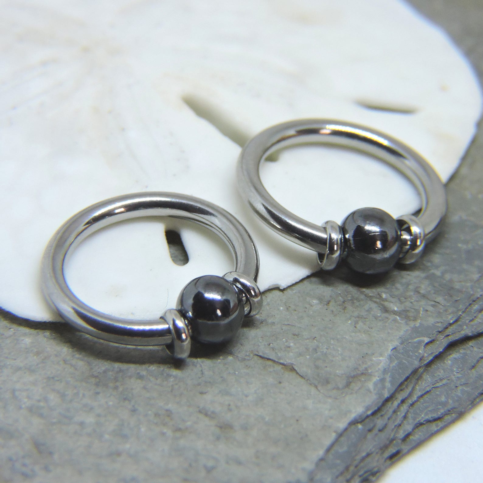 Nipple Rings Gauged Captive Bead Rings 12G 3/8 - Etsy