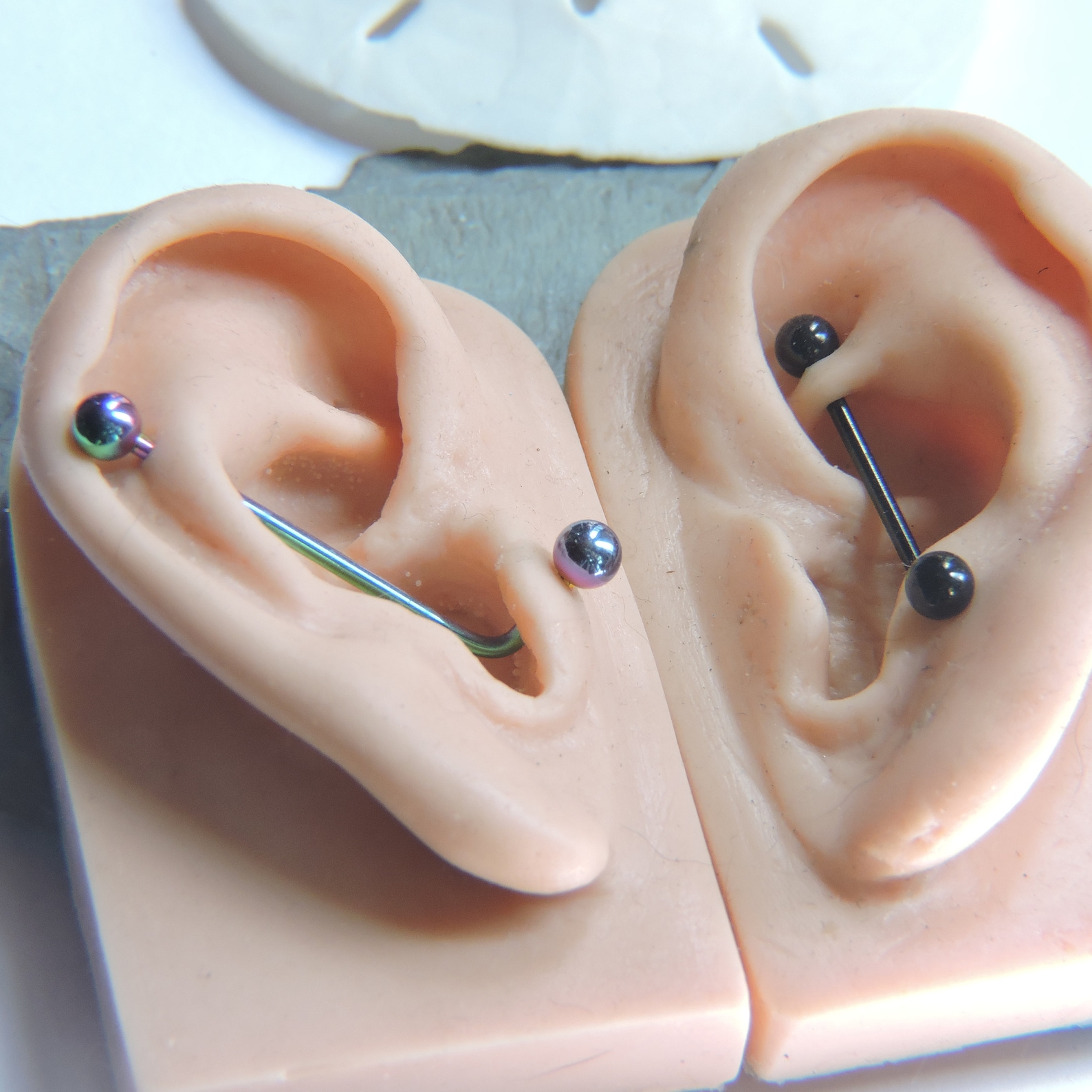 L-shaped 14G Industrial Barbell Double Pierced Earring - Etsy Canada