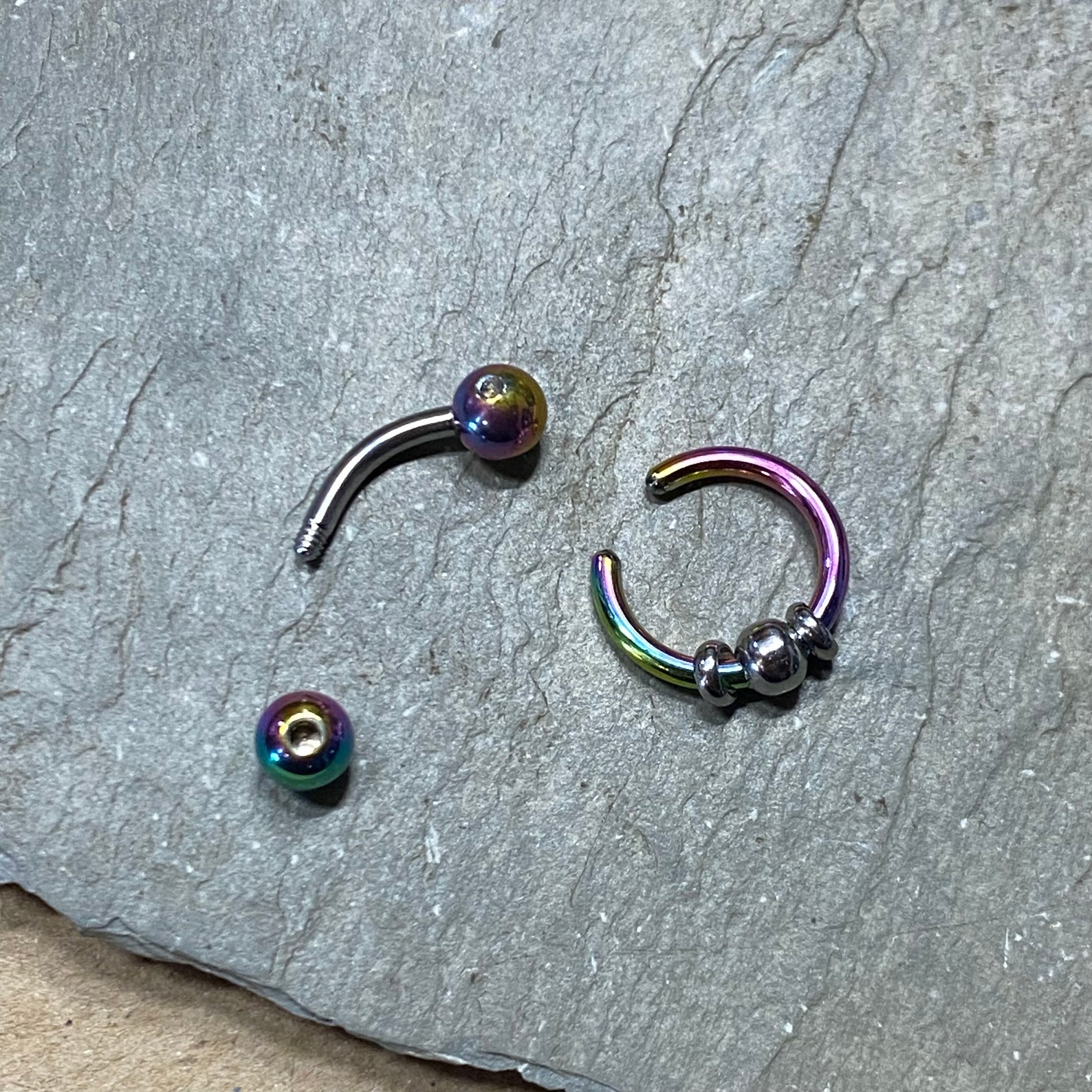 Vertical Hood Piercing Barbell 14G 12G 10G Slave Ring Style VCH ...