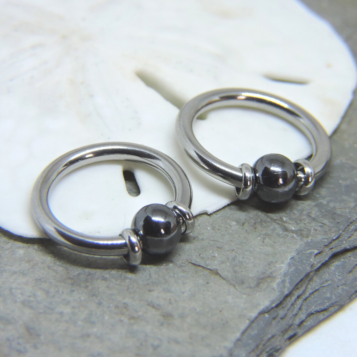 Nipple Rings Gauged Captive Bead Rings 12G 3/8 - Etsy