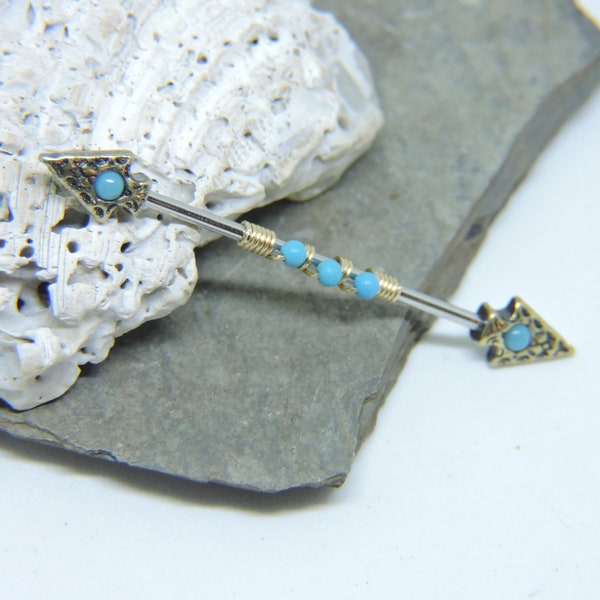 Bar Double Piercing - Etsy