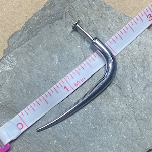 Extra Long RIBBED Claw Labret Piercing Jewelry - 14G 1/4" 5/16" 3/8” 7/ ...