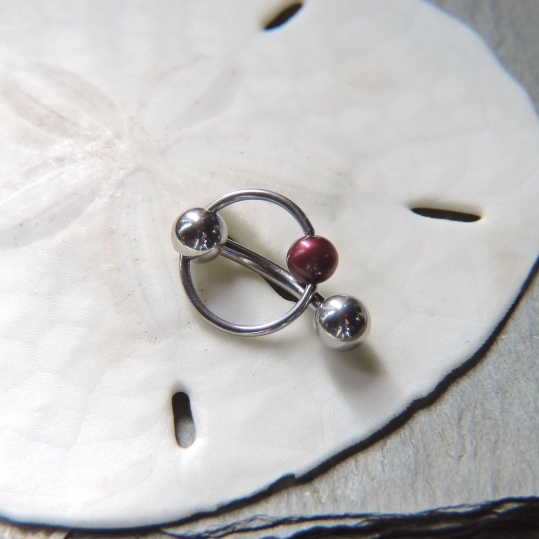 Vertical Hood Piercing Barbell 14G 12G 10G VCH Straight or Curved ...