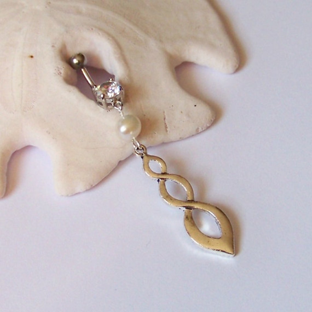 Belly Button Ring Belly Button Jewelry Pearl Belly Ring - Etsy