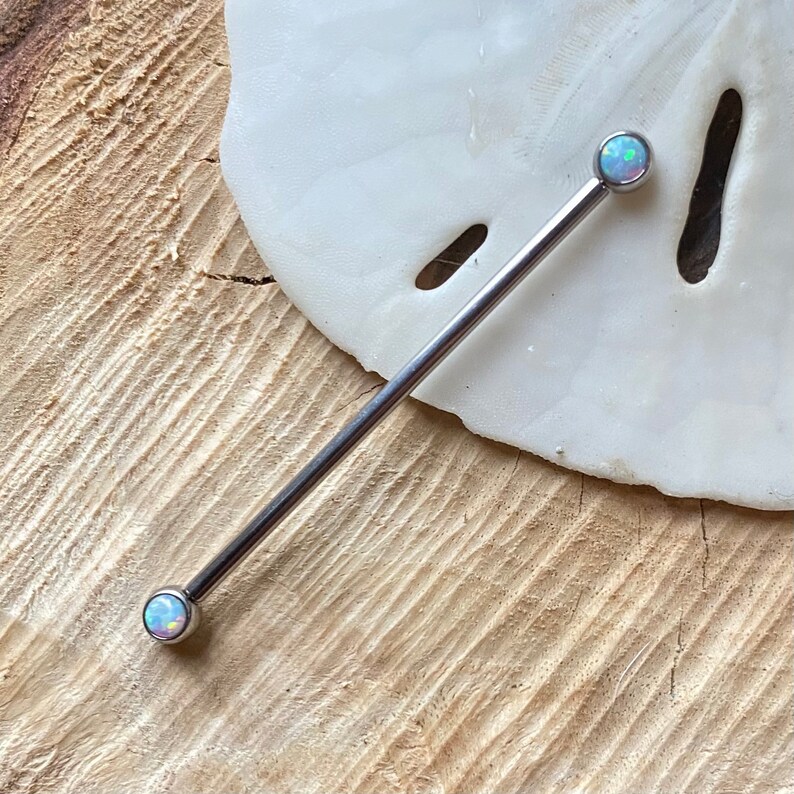 THREADLESS Industrial Barbell Custom 14G TITANIUM Synthetic - Etsy