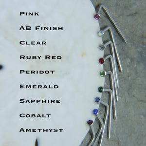 Nose Pin - Bend It Where You Need - Crystal Inlaid 20G or 18G Fishtail ...