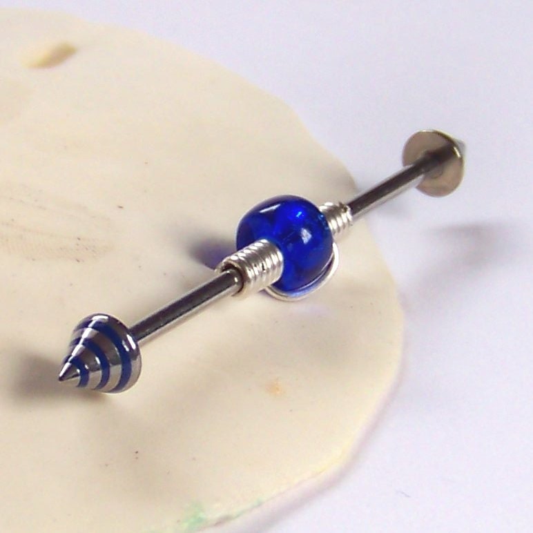 Industrial Barbell Spike Ear Jewelry Double Pierced Earring - Etsy