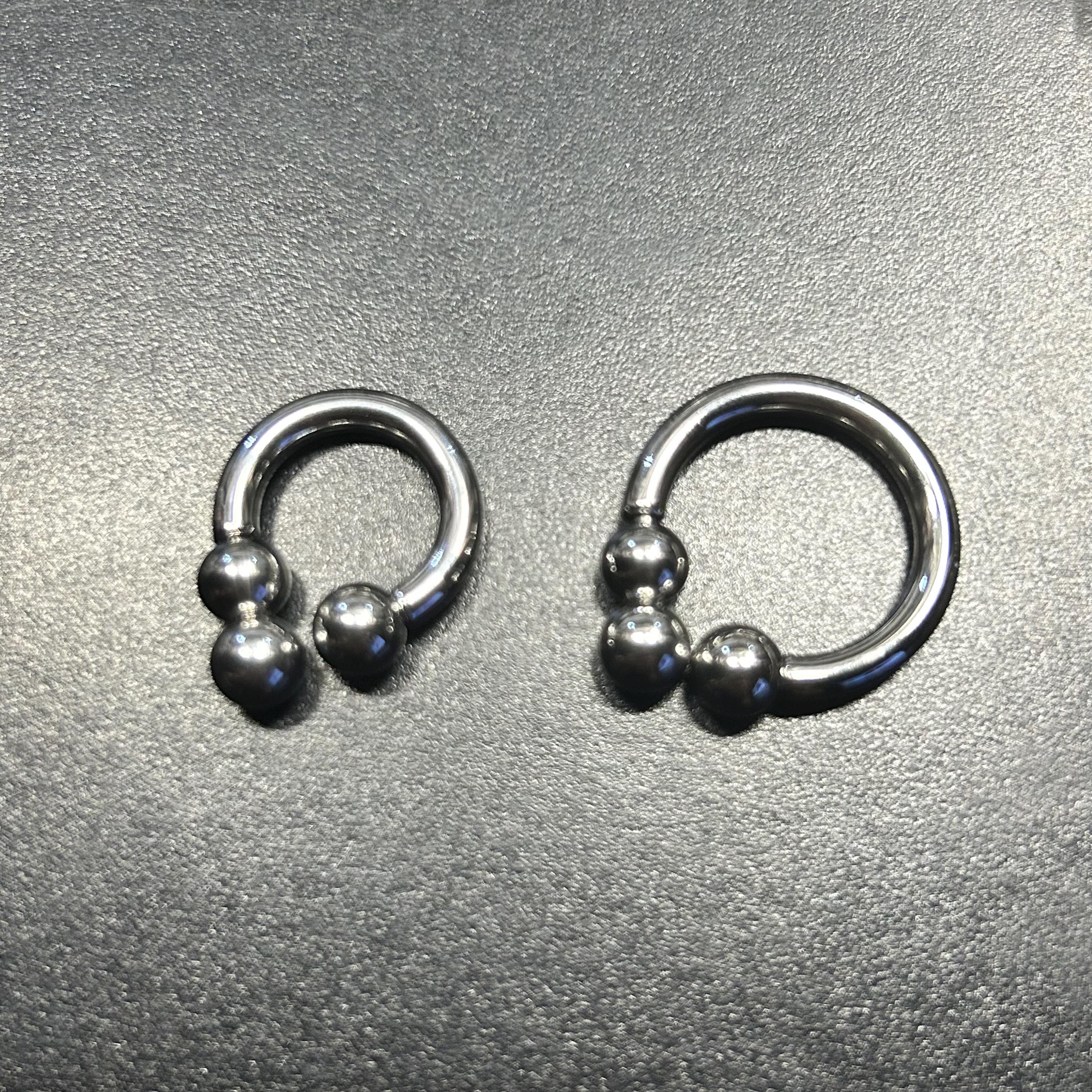 Septum Ring 10G 8G 6G Internally Threaded Horseshoe - V Shape Nose Bull ...