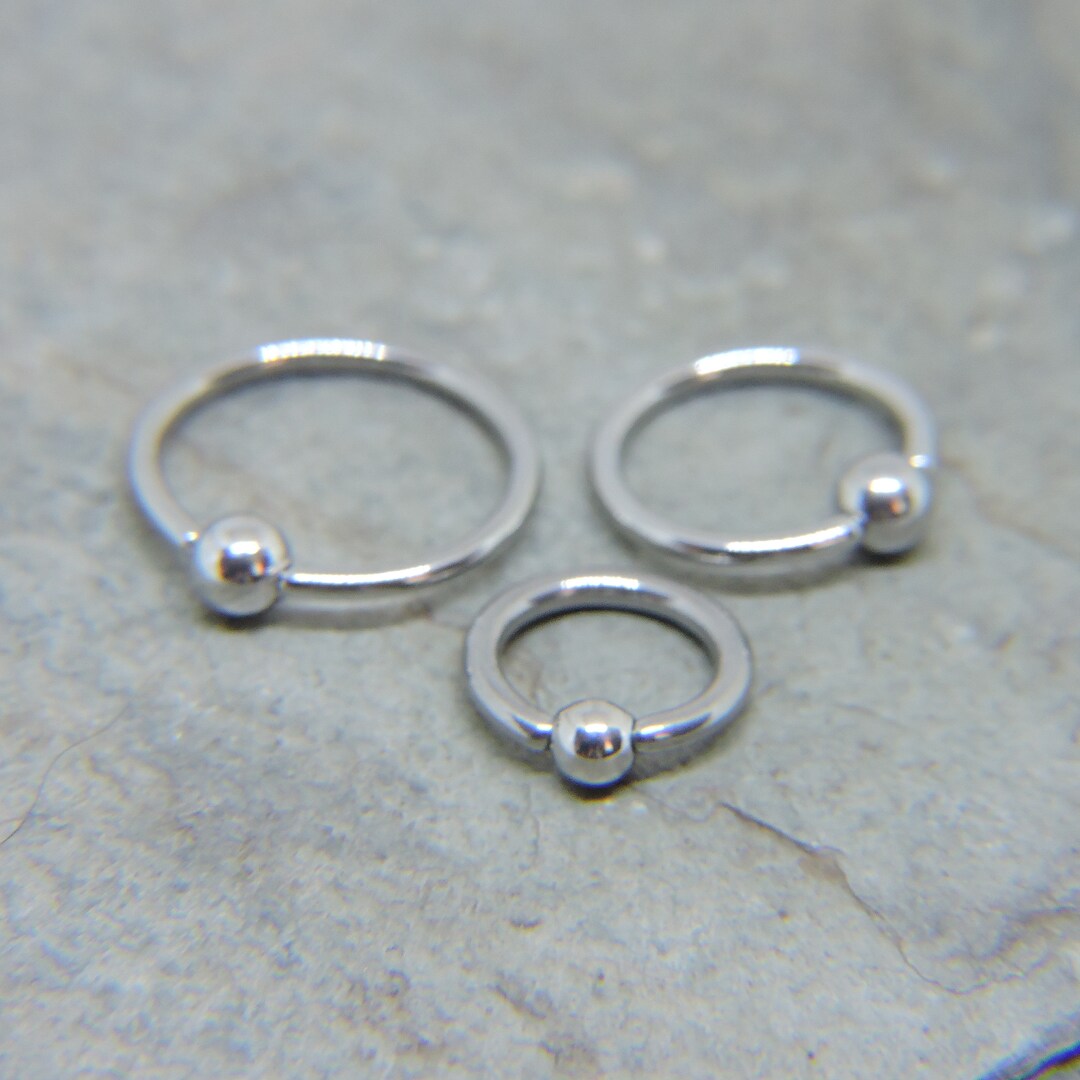 Triple Helix - Tragus - Cartilage Captive Bead Rings - 18G or 16G or ...